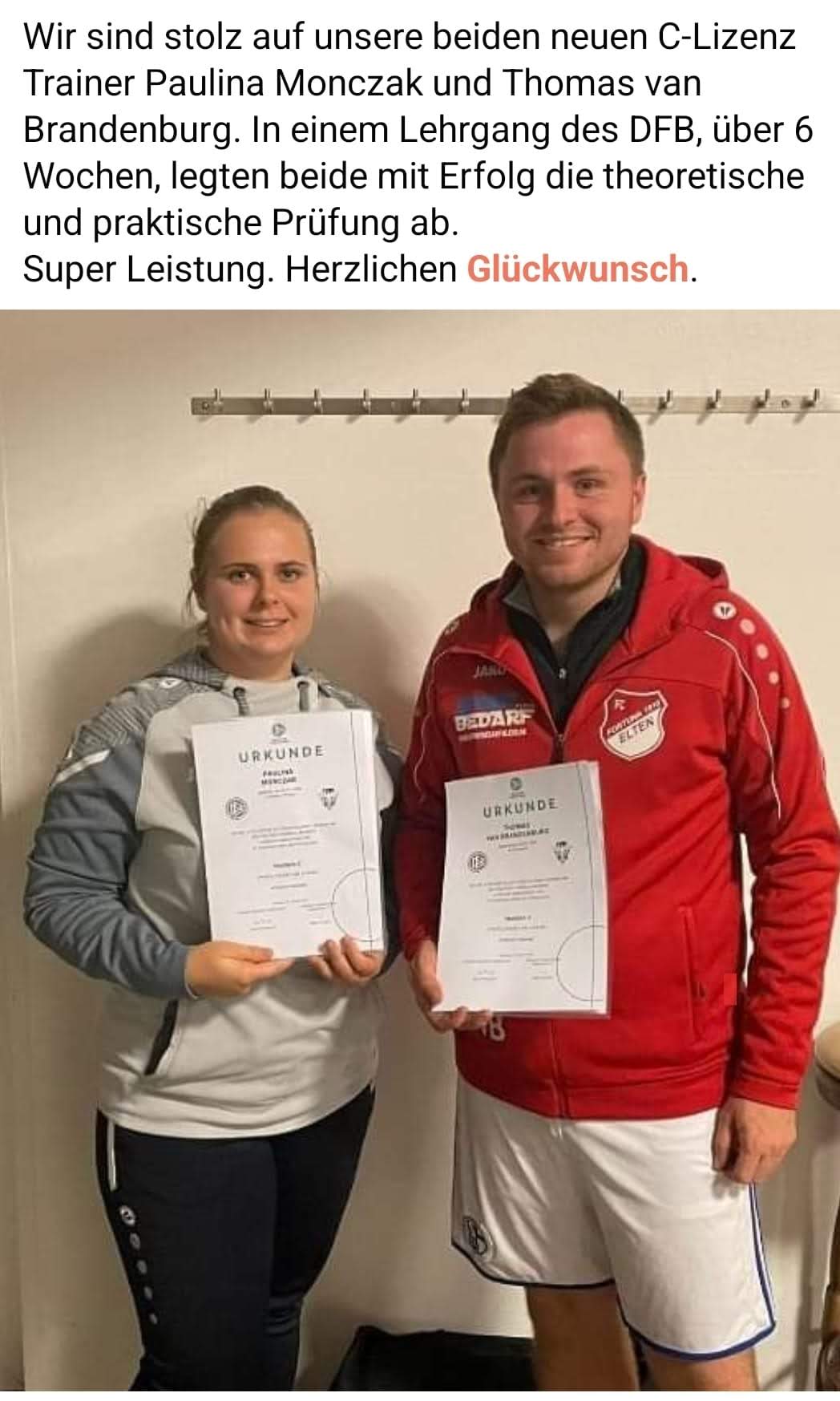 Fortuna hat zwei neue Trainer mit der C-Lizenz – FC Fortuna Elten 1910 e.V.